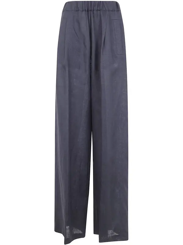 SEMICOUTURE Linen Trousers - Black