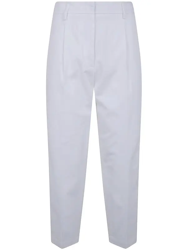 DRHOPE Elastic Waist Trousers - White