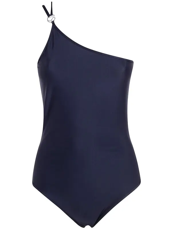 Coperni One Shoulder Swimsuit - Black