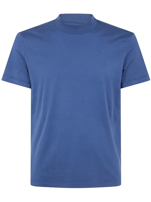 GIRELLI BRUNI Lupetto" Short Sleeves Turtleneck - Blue