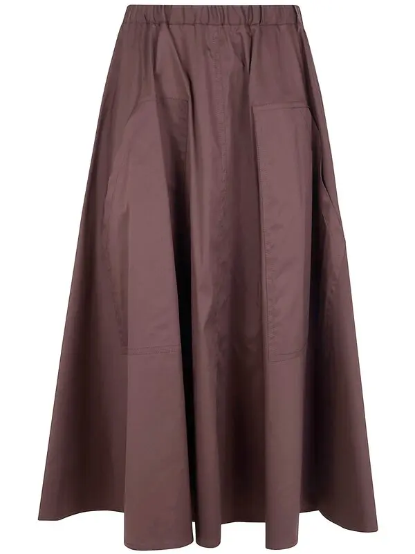 DRHOPE Midi Skirt - Brown