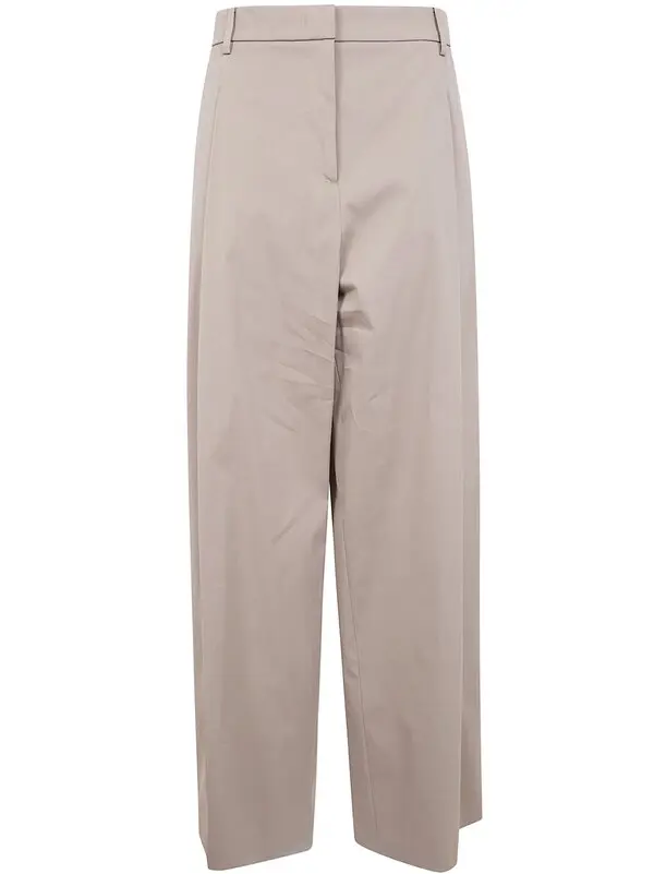 N.21 Canvas Wide Leg Pants - Brown