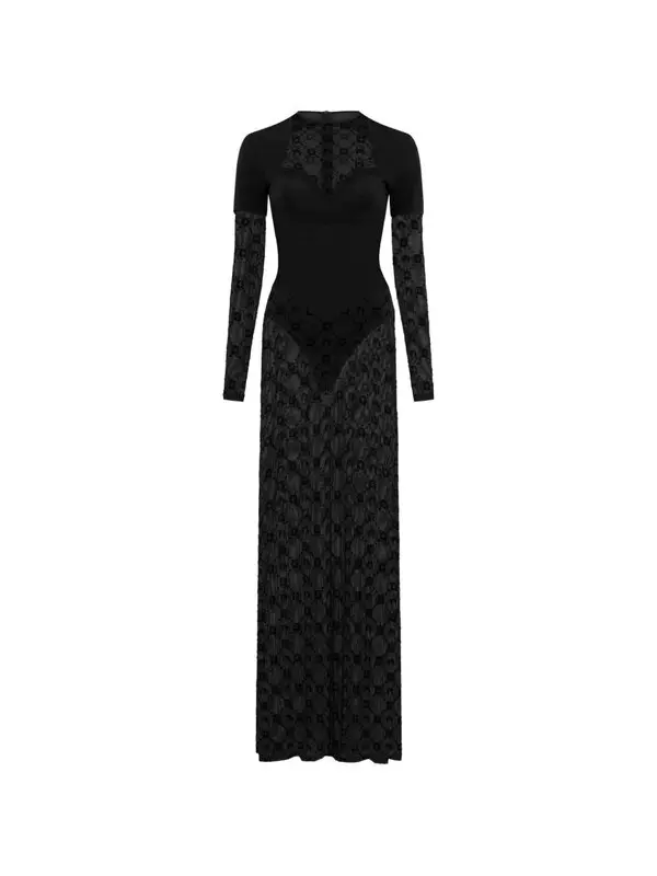 MARINE SERRE Layered Jersey Catsuit - Black