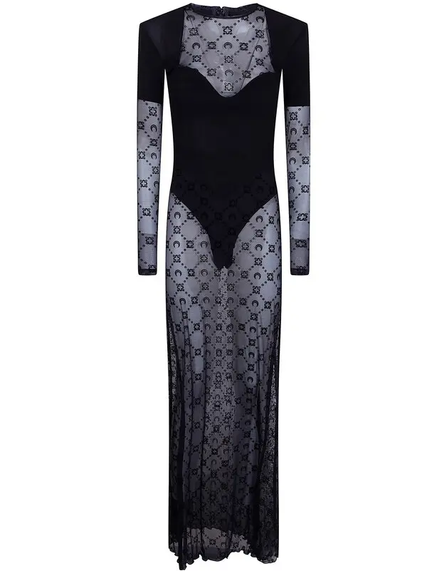 MARINE SERRE Layered Jersey Catsuit - Black