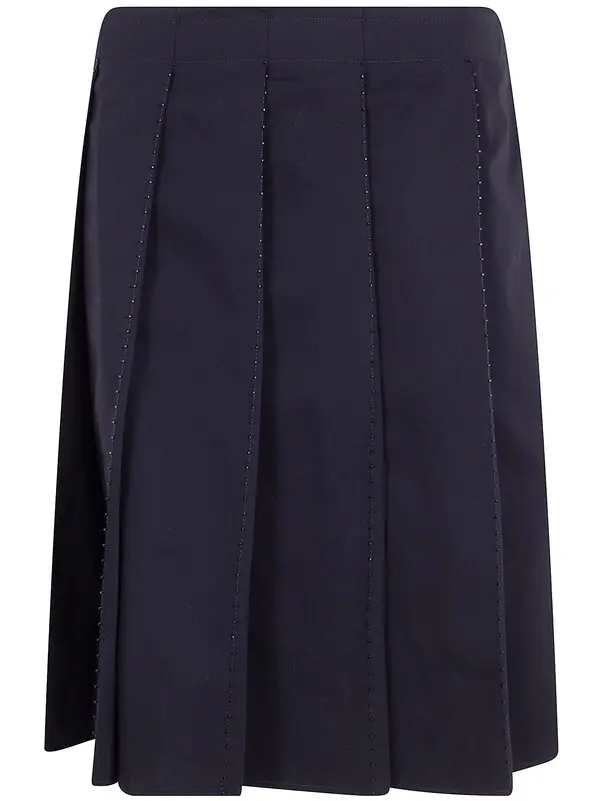 TOTEME Pleated Beaded Skirt - Black