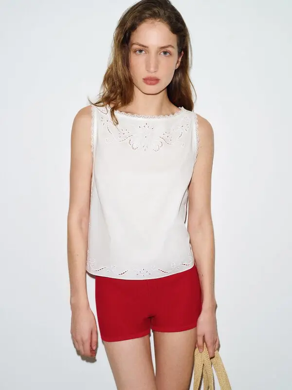 REFORMATION Fiorella Top - Ivory