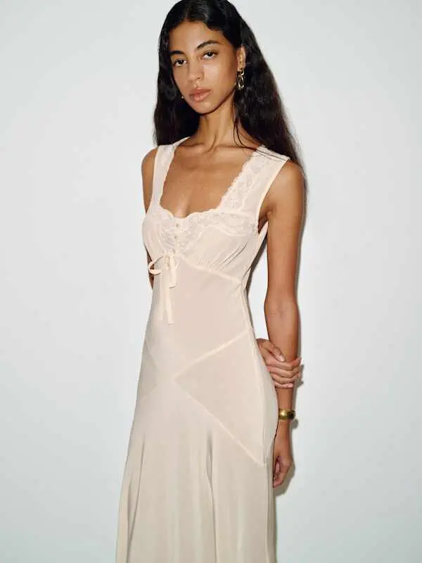 REFORMATION Saphira Lace Maxi Dress - Ivory