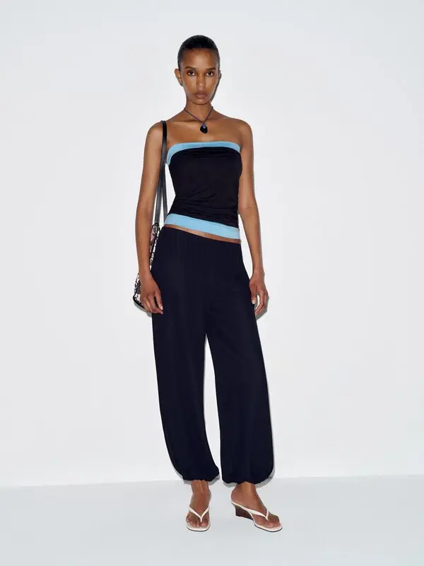 REFORMATION Evie Knit Top - Black