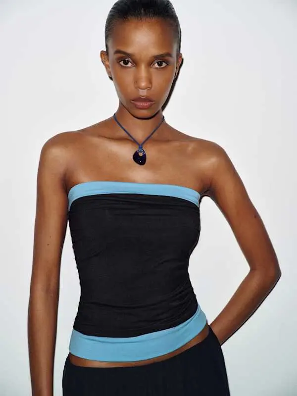 REFORMATION Evie Knit Top - Black