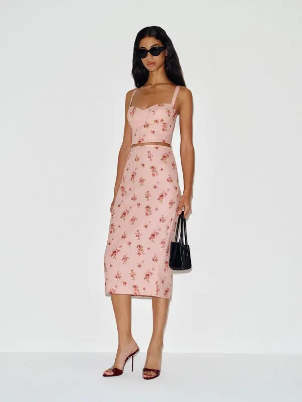 REFORMATION Fontana Linen Two-piece Set