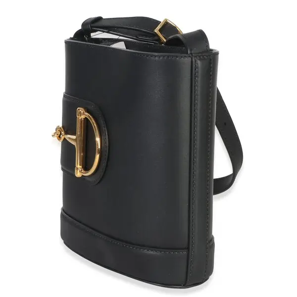 Gucci Smooth Calfskin Hasler Horsebit Bucket Bag
