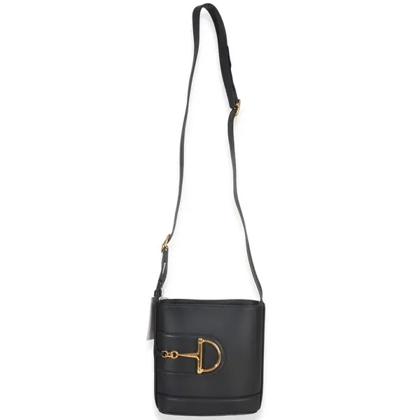 Gucci Smooth Calfskin Hasler Horsebit Bucket Bag