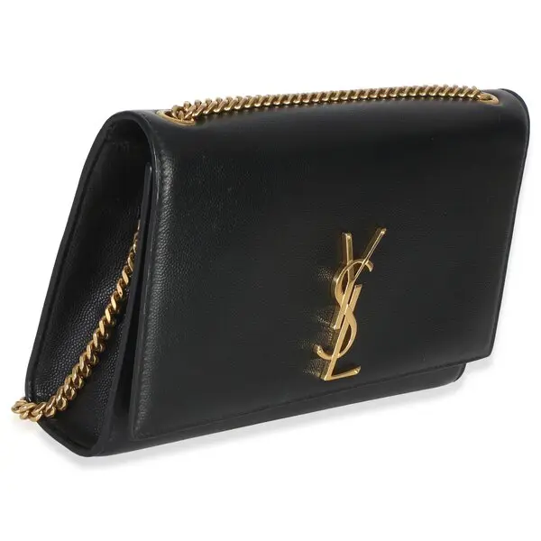Saint Laurent Grain De Poudre Kate Chain Bag - Black