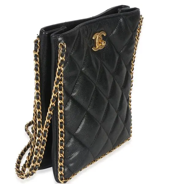 Chanel Quilted Caviar Never Ending Chain Tote