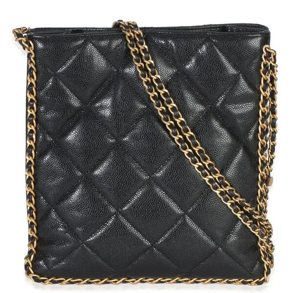 Chanel Quilted Caviar Never Ending Chain Tote