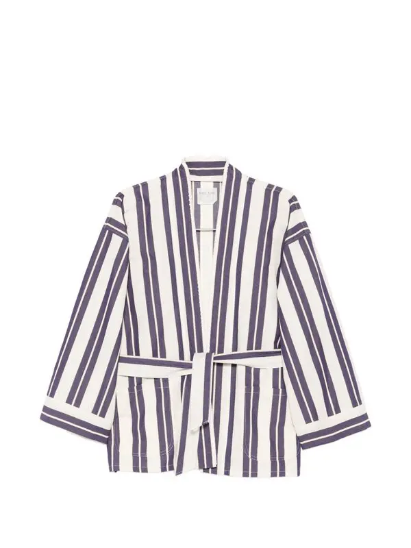 FORTE_FORTE Striped Kimono Jacket - Blue