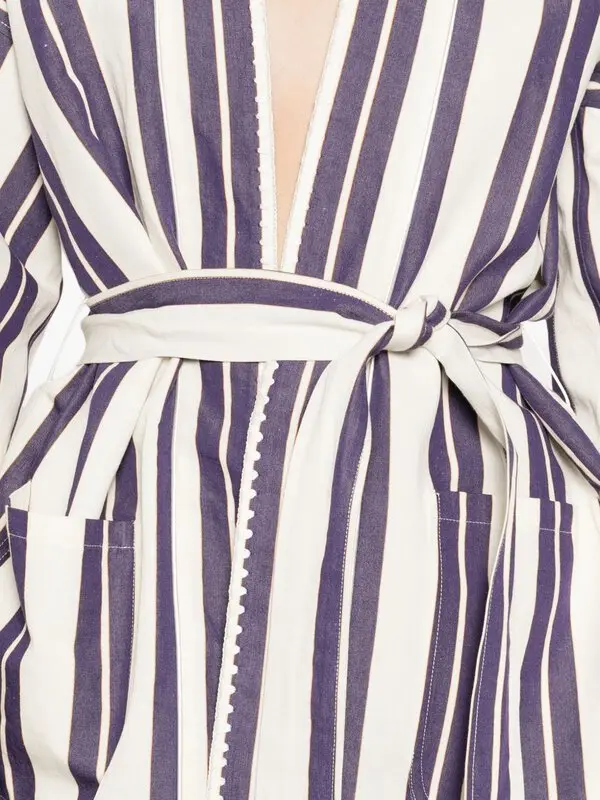 FORTE_FORTE Striped Kimono Jacket - Blue