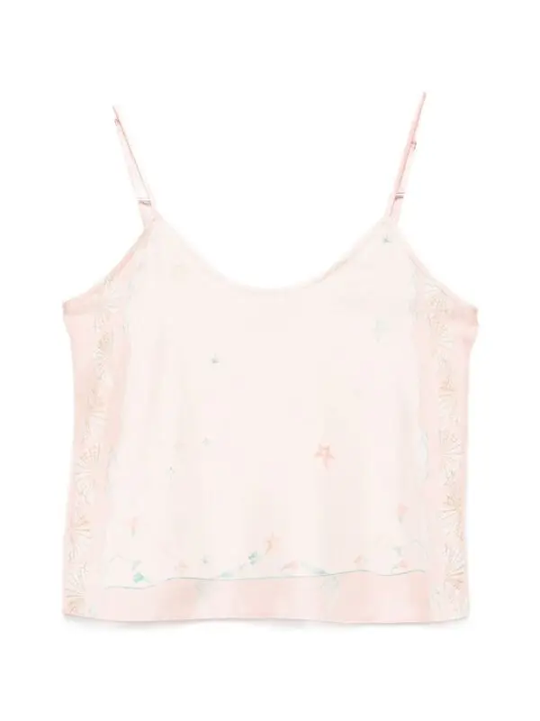 FORTE_FORTE Printed Silk Tank Top - Pink