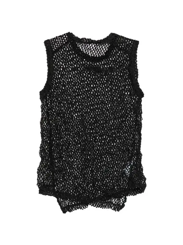 Comme Des Garçons Sleeveless Net Top - Black