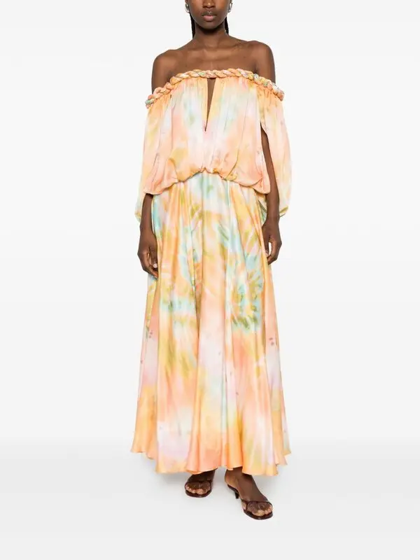 Zimmermann Luna Silk Maxi Dress - Orange