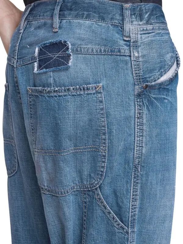 MAISON MARGIELA Wide Leg Denim Jeans - Blue