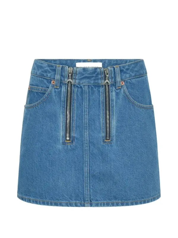 MARINE SERRE Denim Mini Skirt - Sky Blue