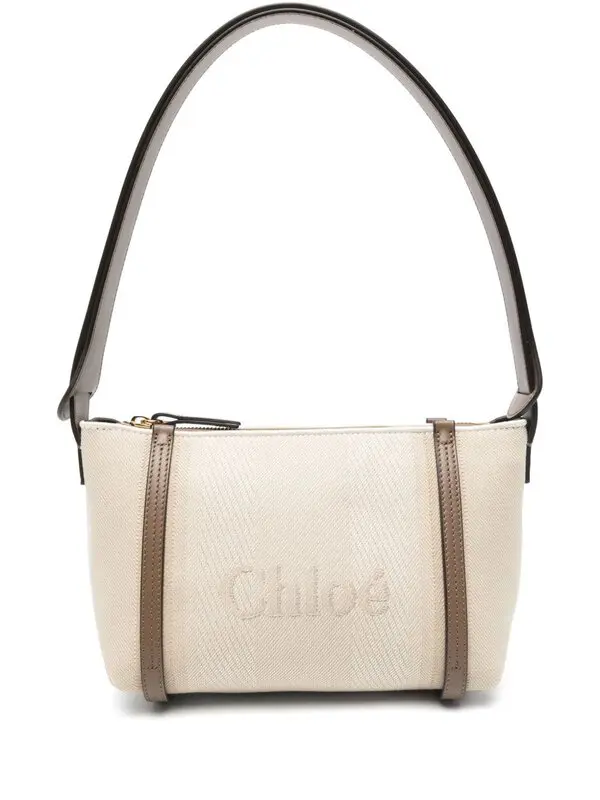 Chloé Canvas Shoulder Bag - Beige