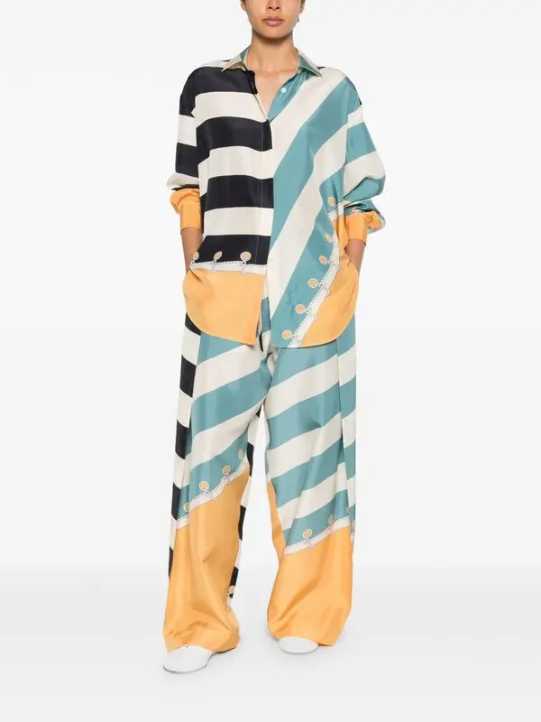 Loewe Printed Silk Trousers - Multi