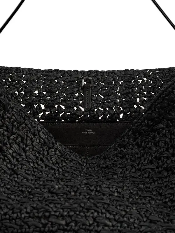 TOTEME Rafia Belted Tote Bag - Black