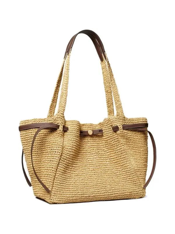 Tory Burch Romy Straw Tote Bag - Beige