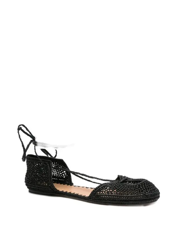 ODISSI Lima Raffia Espadrilles - Black