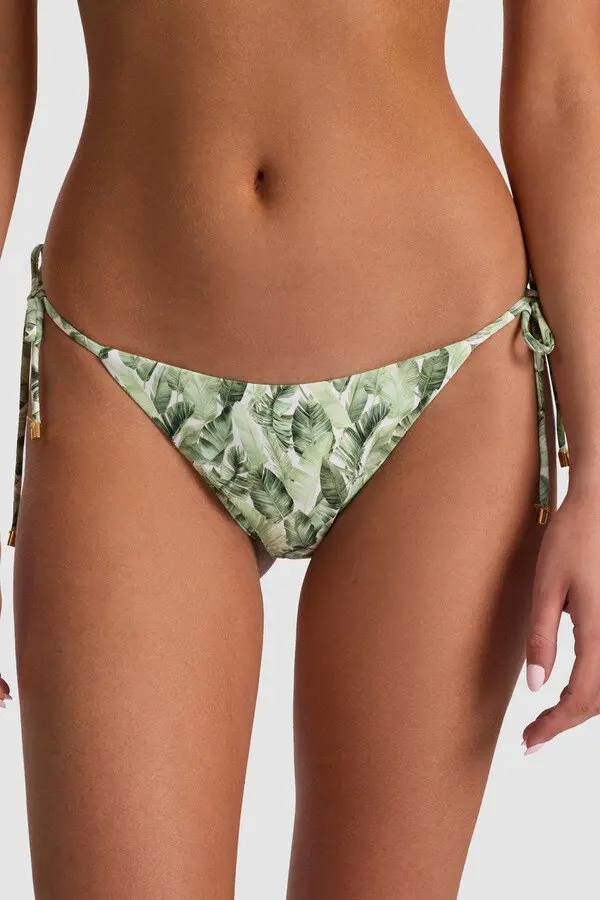 Alice + Olivia A+o X Pq Swim Teeny Bikini Bottom - Gold