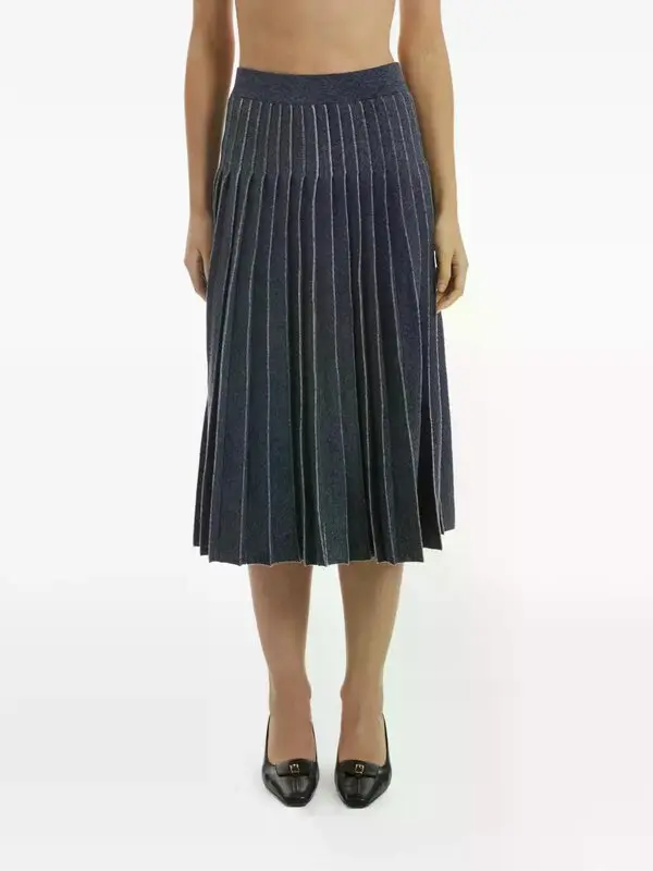 CRUSH COLLECTION Pleated Midi Skirt