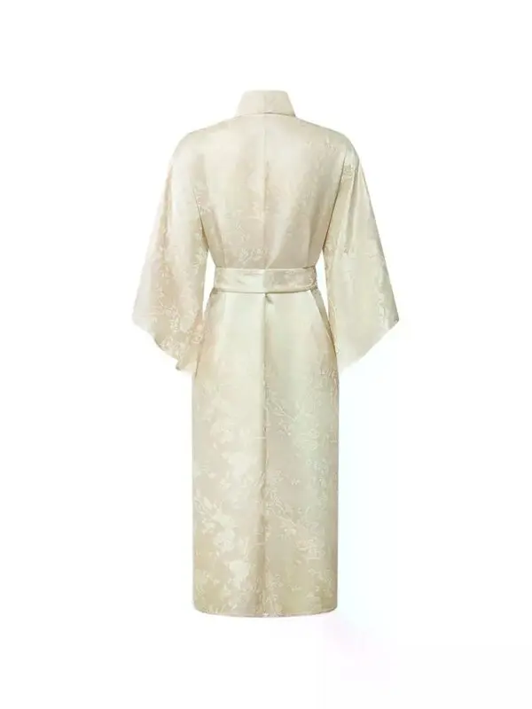 Shanghai Tang Floral Silk Dressing Gown