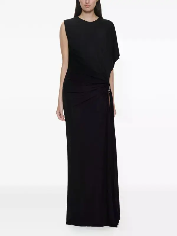 Christopher Esber Bezel Quartz Draped Tank Maxi Dress
