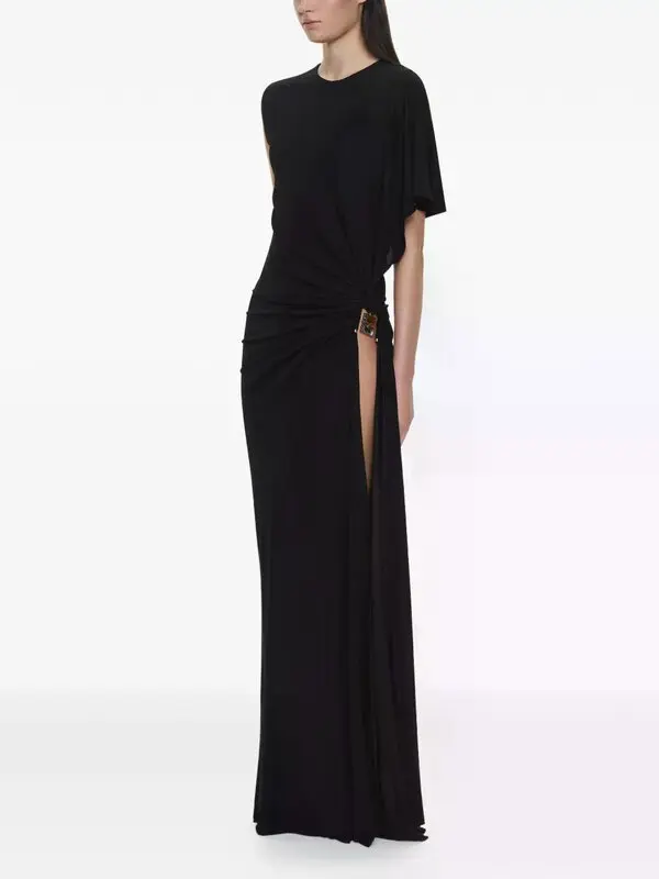 Christopher Esber Bezel Quartz Draped Tank Maxi Dress
