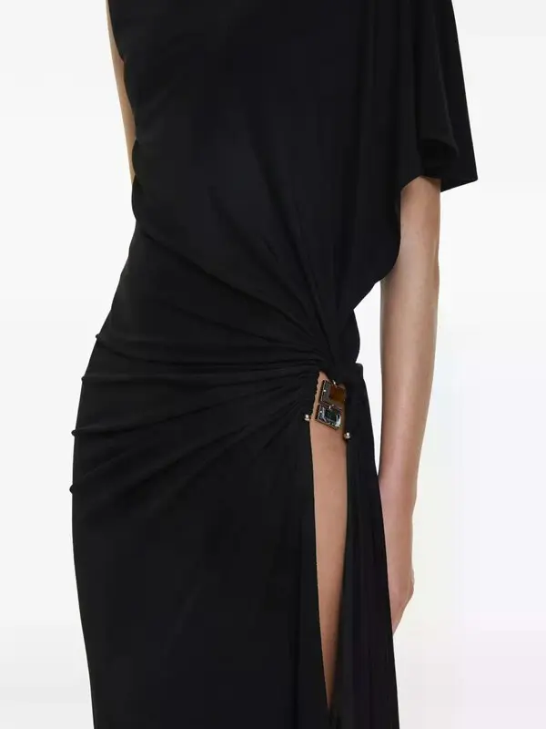 Christopher Esber Bezel Quartz Draped Tank Maxi Dress