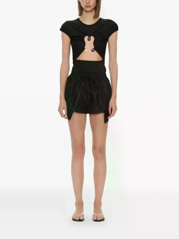 Christopher Esber Hiero Crystal Capped T-shirt - Black
