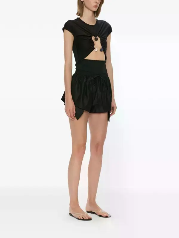 Christopher Esber Hiero Crystal Capped T-shirt - Black