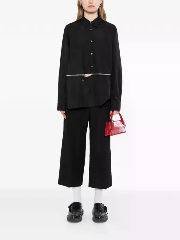 Comme Des Garçons Zip-detail Cotton Shirt