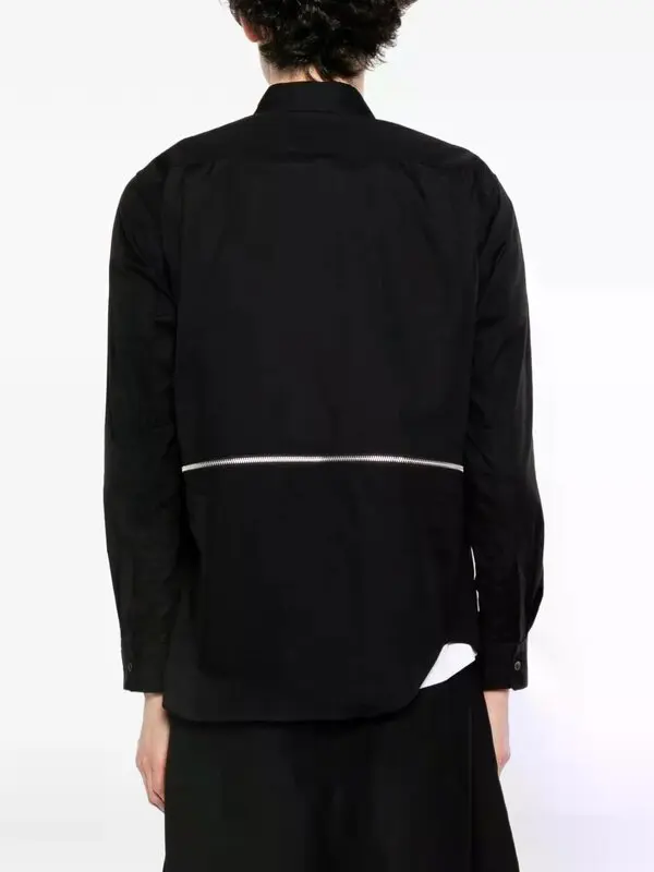 Comme Des Garçons Zip-detail Cotton Shirt