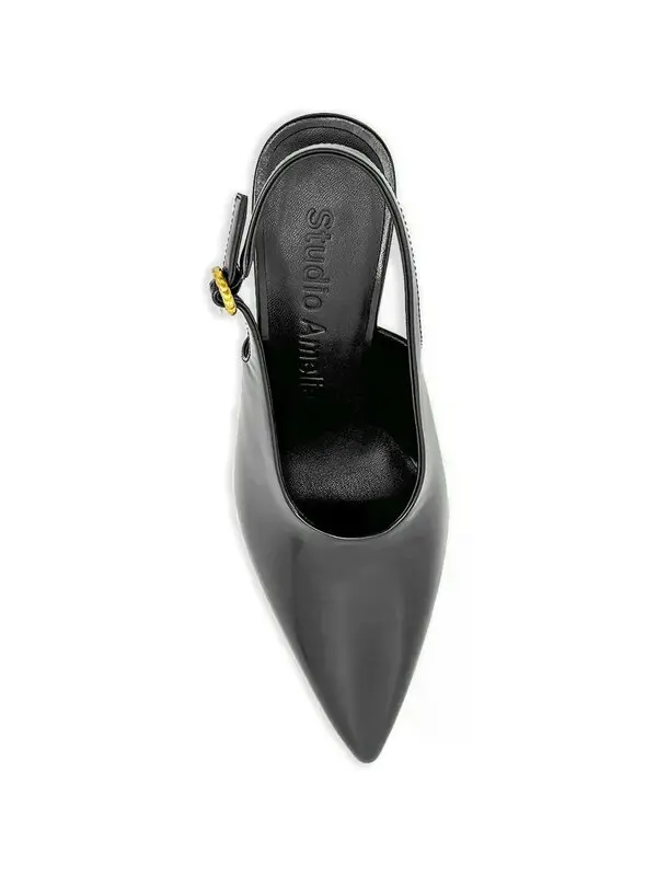 Studio Amelia Halo Slingback Pumps - Black