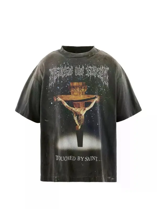 SAINT MXXXXXX Graphic-print T-shirt - Grey