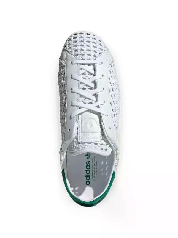 Adidas Stan Smith Woven Lace-up Sneakers - White
