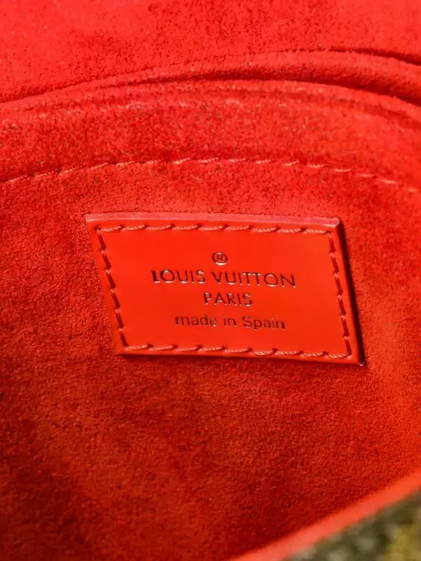 LOUIS VUITTON Saint Michel Handbag Monogram Canvas And Epi Leather - Red