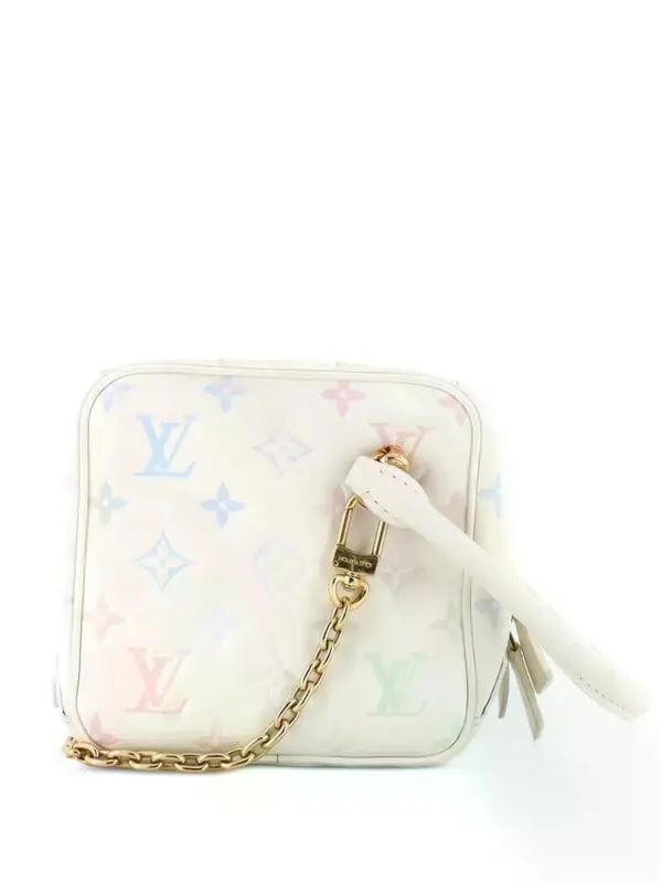 LOUIS VUITTON Square Bag Milky Way Monogram Embossed Lambskin Satchel - Multicolour