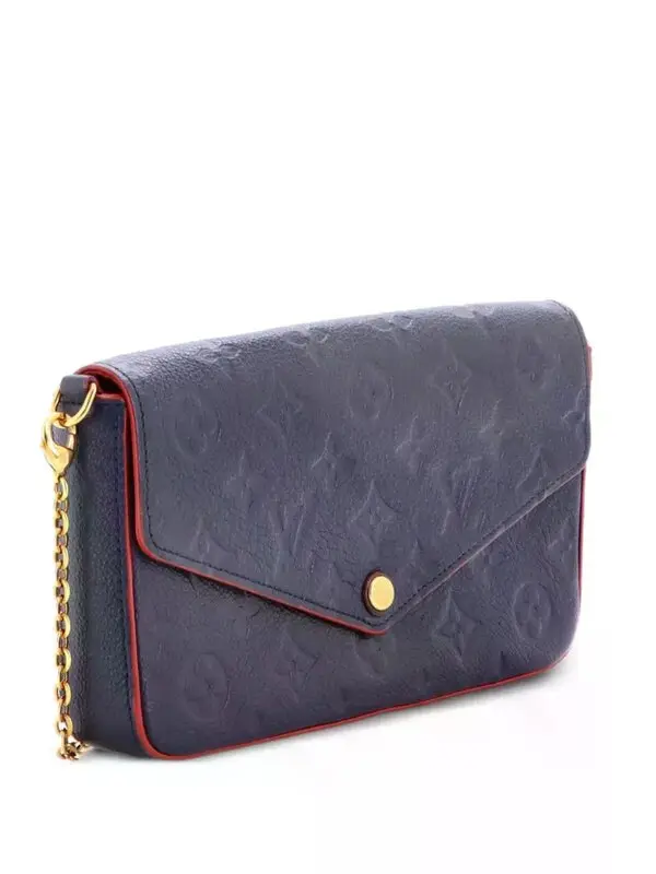 LOUIS VUITTON Felicie Pochette Monogram Empreinte Leather - Blue