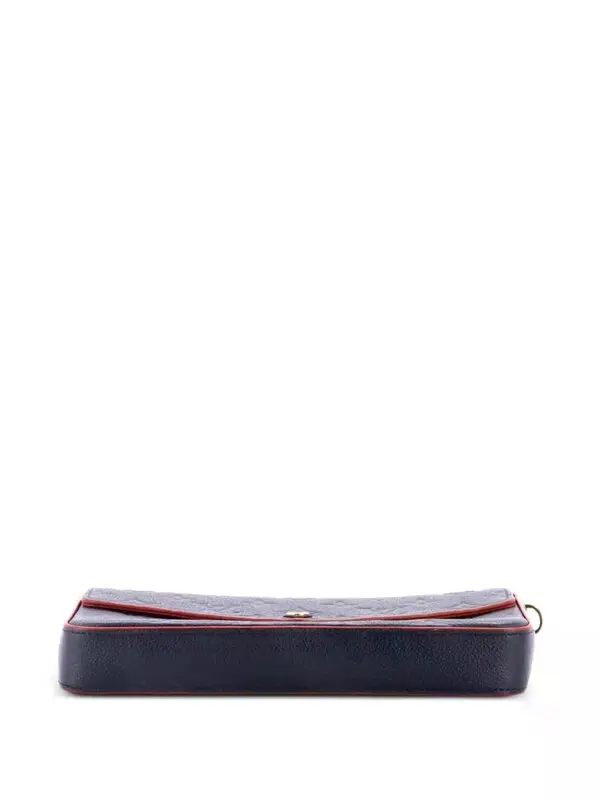 LOUIS VUITTON Felicie Pochette Monogram Empreinte Leather - Blue