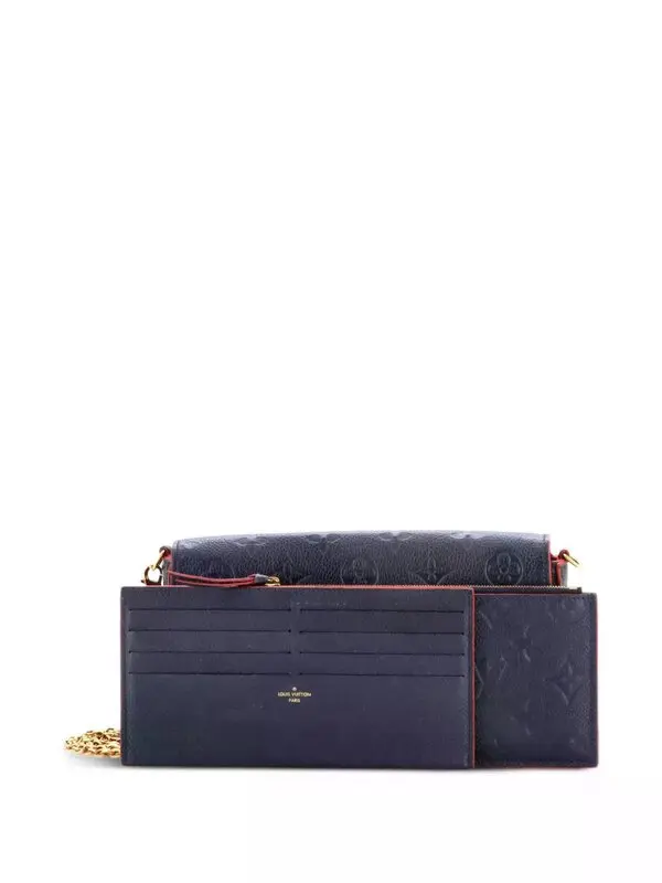 LOUIS VUITTON Felicie Pochette Monogram Empreinte Leather - Blue