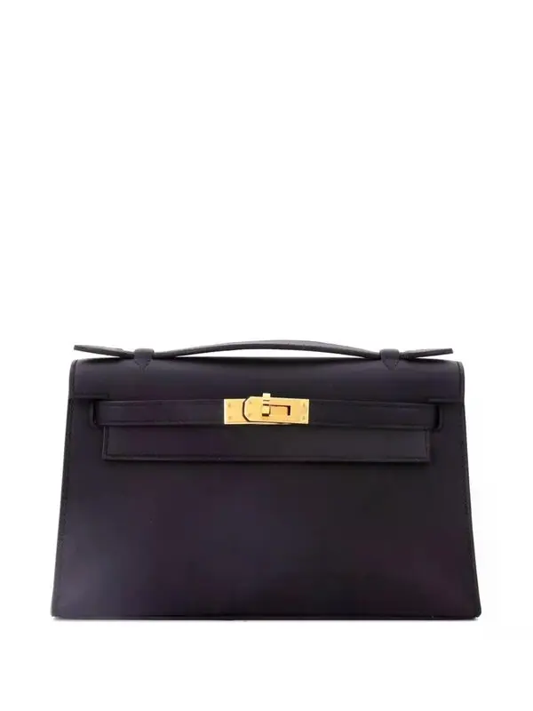 Hermès Kelly Pochette Swift Clutch Bag - Black